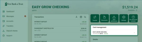 Welcome to First Bank & Trust!