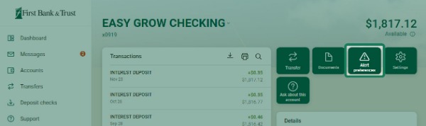 Welcome to First Bank & Trust!